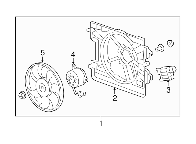2008-2010 Chevrolet HHR Engine Cooling Fan Module 25845280 | TascaParts.com