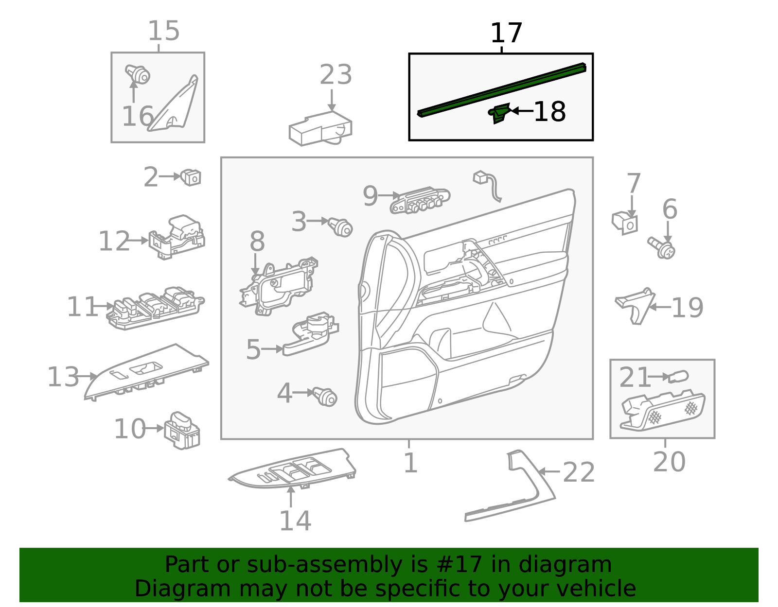 2008-2021 Toyota Land Cruiser Belt Weather-Strip 68171-60070 | Toyota ...