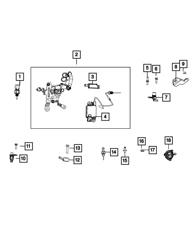 2022-2024 Jeep Grand Cherokee Sensor Mounting Bracket 68433070AE ...