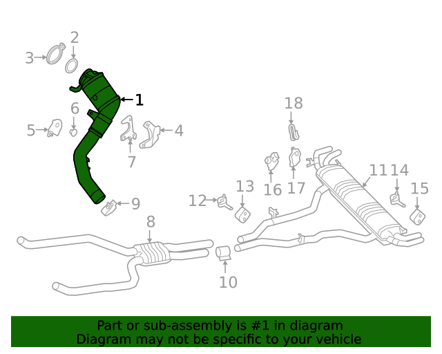 Genuine BMW 18-32-8-681-200 | Catalytic Converter | FREE Shipping on ...