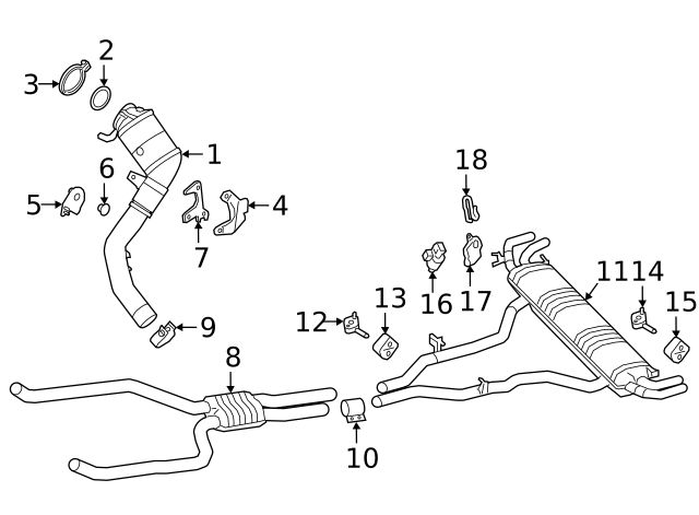 18328681200 - 2018-2024 BMW Catalytic Converter (18-32-8-681-200) | BMW ...