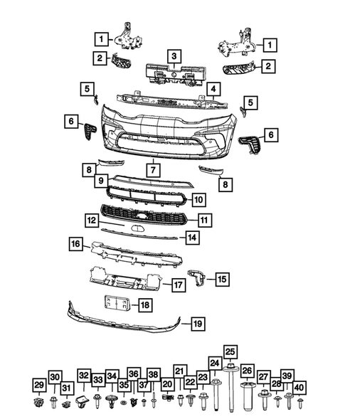 Front Bumper and Fascia for 2024 Dodge Durango | Mopar eStore
