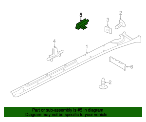 2006-2013 Porsche 911 Rocker Molding Clamp 999-507-640-09 | OEM Parts ...