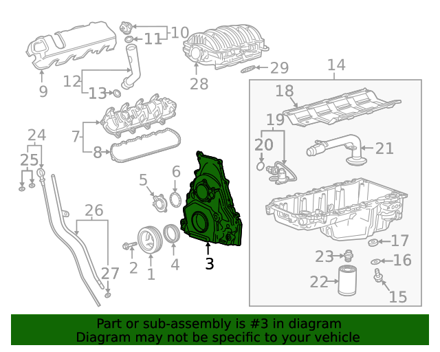 2014-2024 GM Rear Main Seal Retainer 12705663 GM | GMPartsDirect.com