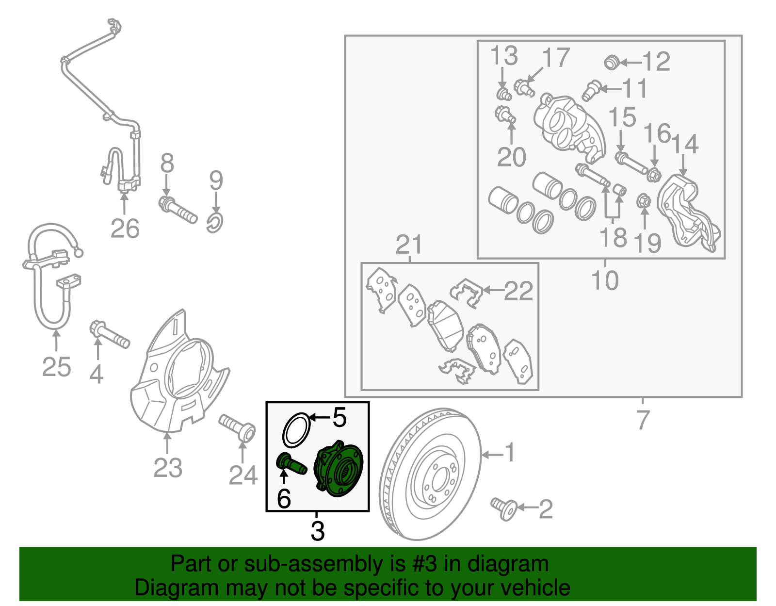 Genuine OEM Hub Assembly Part# 51750-C5000 Fits 2015-2019 Hyundai: Up ...