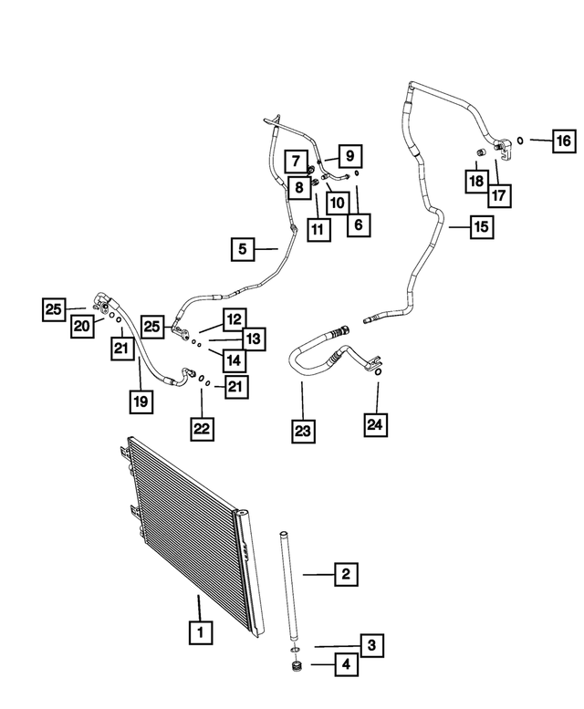 MOPAR GENUINE A C DISCHARGE LINE - 68510384AC - 68510384AC | Mopar ...