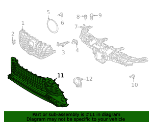 2021-2022 Toyota Highlander Lower Grille 53102-0E200 | Toyota Parts Center