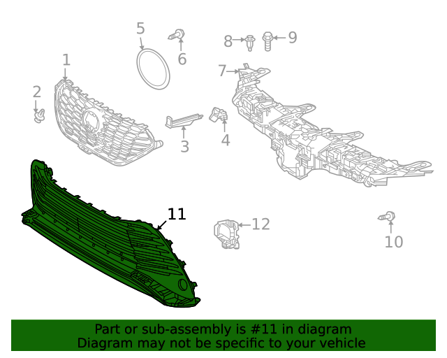 53102-0E200 - Grille 2021-2022 Toyota Highlander | AutoNationParts.com