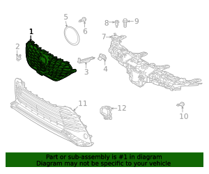 2021-2023 Toyota Highlander Upper Grille 53111-0E330 | Toyota Parts Center
