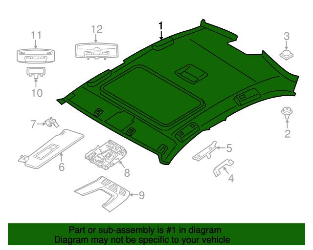Genuine BMW 51-44-7-370-537 | Headliner | FREE Shipping on Most Orders ...