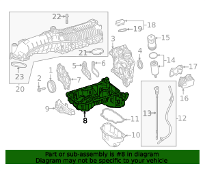 2015-2020 Mercedes-Benz Oil Pan 276-014-24-00 | MB OEM Parts