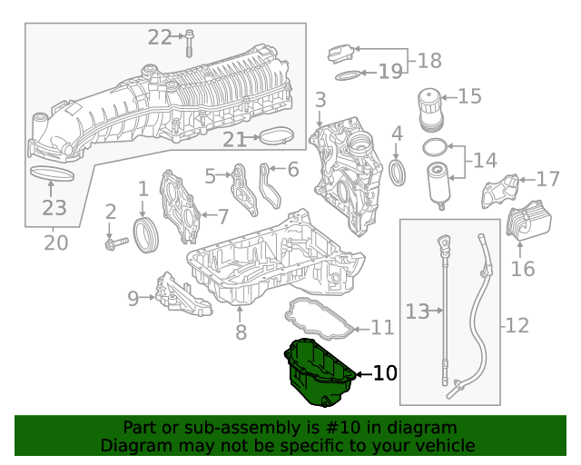 276-010-05-04 - Oil Pan 2015-2020 Mercedes-Benz | Mercedes-Benz USA Parts