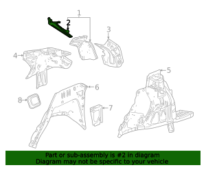 42707484 - Passenger Side Outer Rear Panel Drain Gutter 2021 Chevrolet ...