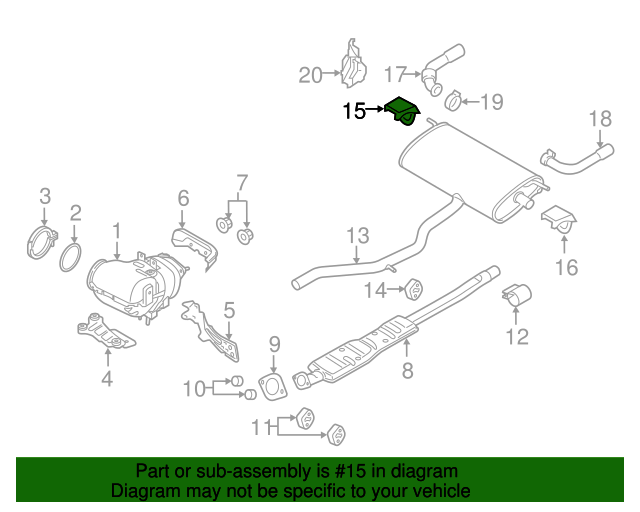 31478511 - Rear Muffler Rear Bracket - 2017-2021 Volvo | Volvo OEM ...