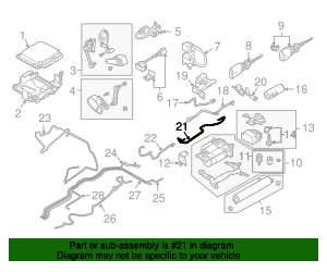 2004-2010 Volkswagen Touareg Air Suspension Compressor Line 7L0-616-703 ...
