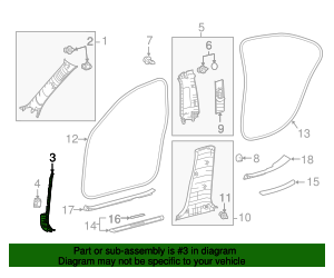 2014-2021 Lexus Opening Trim 62316-53040-C0 | OEM Parts Online