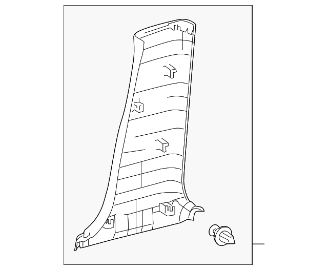 2014-2024 Lexus Lower Center Pillar Trim 62413-53040-C0 | OEM Parts Online