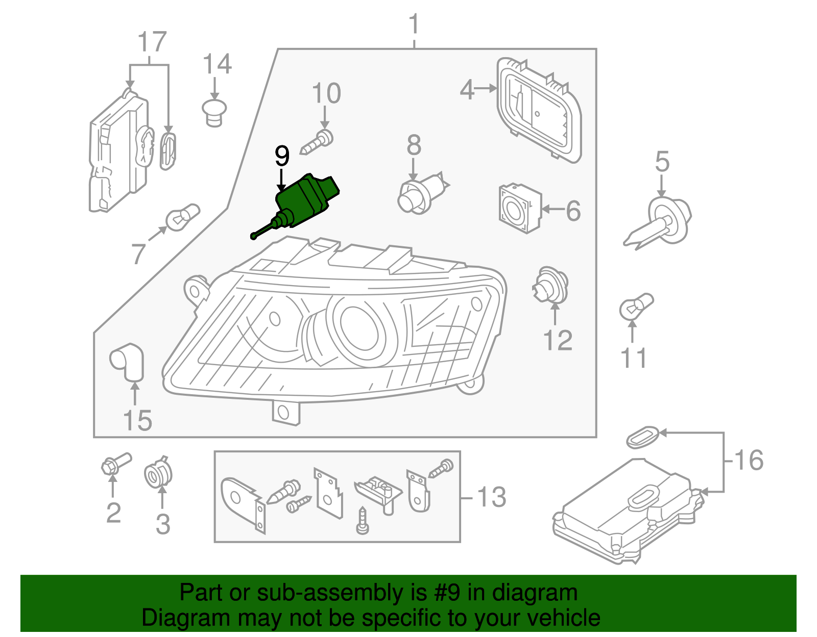2005-2011 Audi Adjust Motor 4F0-941-293-A | OEM Parts Online