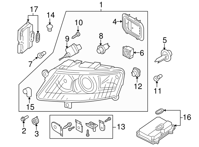 2005-2011 Audi Adjust Motor 4F0-941-293-A | OEM Parts Online