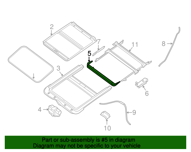 2007-2012 Nissan Altima Air Deflector 91280-JA00A | Nissan Parts Plus