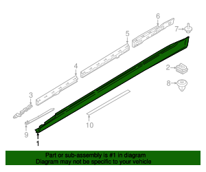 51-77-8-064-984 - Rocker Panel Guard 2016-2022 BMW | AutoNationParts.com