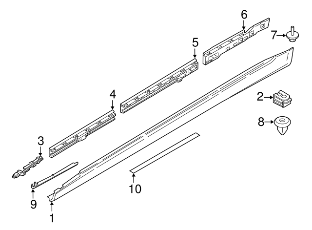 51-77-8-064-984 - Rocker Panel Guard 2016-2022 BMW | AutoNationParts.com