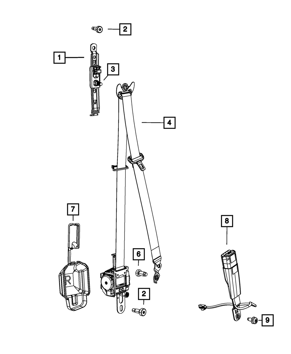 4610241AD - Seat Belt Turning Loop Adjuster 2011-2025 Mopar | Big 3 ...