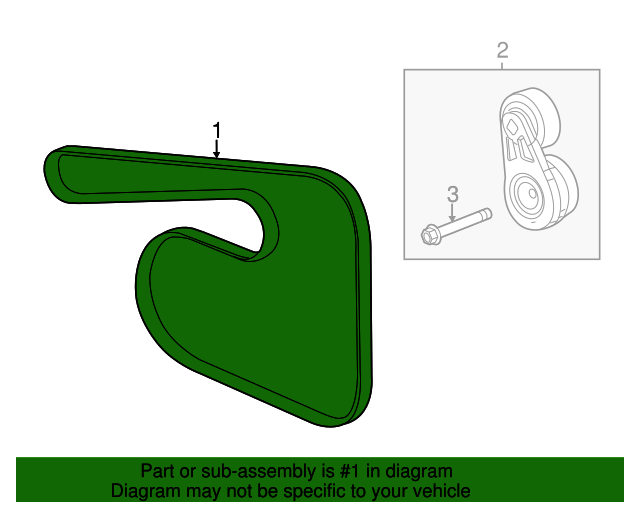 2013-2019 GM V-Ribbed Serpentine Belt 12627134 GM | GMPartsDirect.com