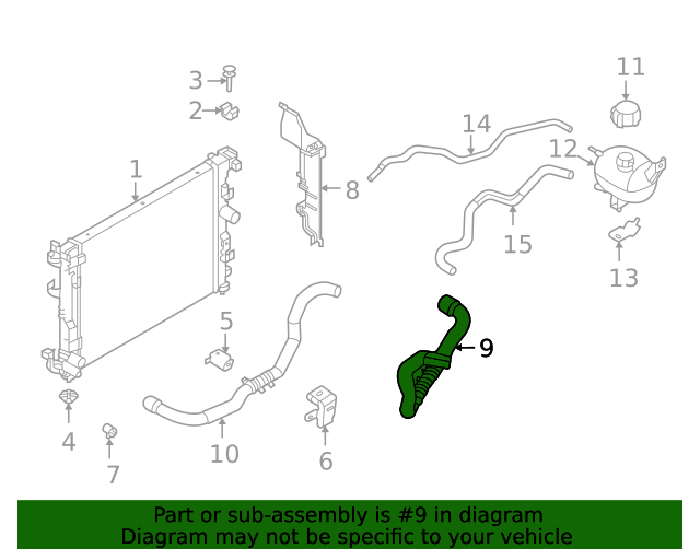 21501-5RB0A - Upper Hose 2018-2024 Nissan | Nissan Parts & Accessories ...
