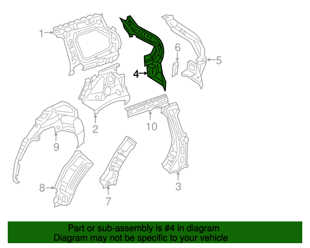 5314A965 - Inner Pillar 2014-2020 Mitsubishi Outlander | Mitsubishi ...