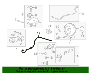 2011-2017 GM Power Brake Booster Pump Inlet Pipe Assembly 23226565 ...