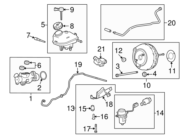 2011-2017 GM Power Brake Booster Pump Inlet Pipe Assembly 23226565 ...