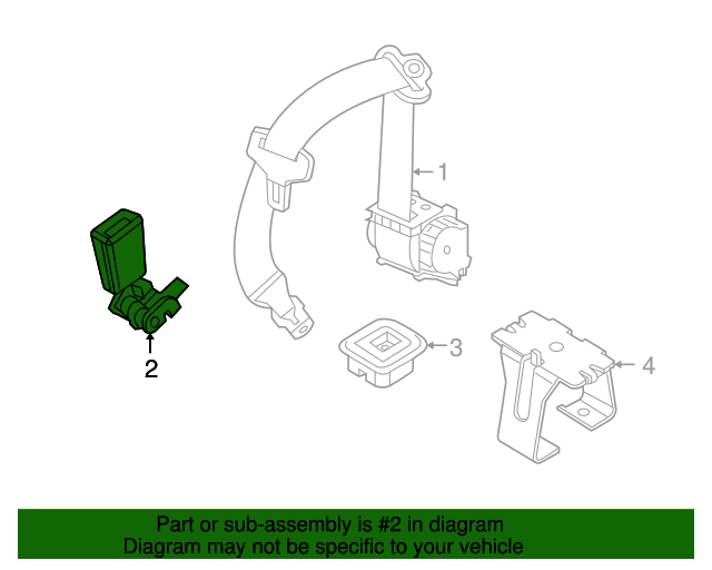 72119117199 - 2004-2010 BMW Buckle End (72-11-9-117-199) | BMW of South ...