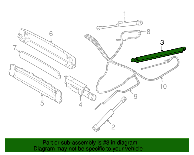 54347019805 - 2004-2010 BMW Hydraulic Cylinder (54-34-7-019-805) | BMW ...
