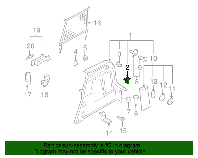 2007-2022 Volkswagen Instrument Panel Trim Panel Clip 6N0-867-190 ...