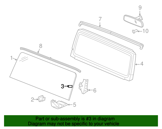 2007-2018 Jeep Windshield Spacer 55397209AA | TascaParts.com
