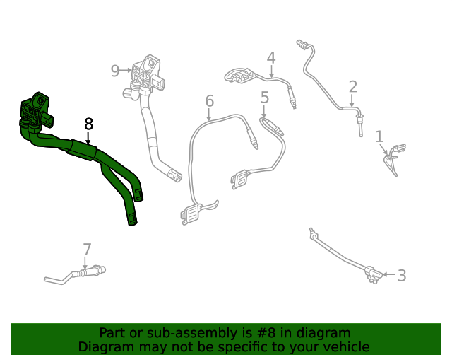 2020-2024 GM Exhaust Pressure Sensor Pipe 55513539 GM | GMPartsDirect.com