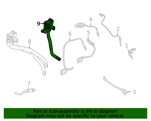 2020-2024 GM Exhaust Pressure Sensor Pipe 55496942 GM | GMPartsDirect.com