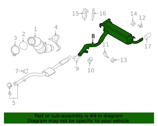 18307933843 - 2019-2023 BMW Rear Muffler (18-30-7-933-843) | Parts ...