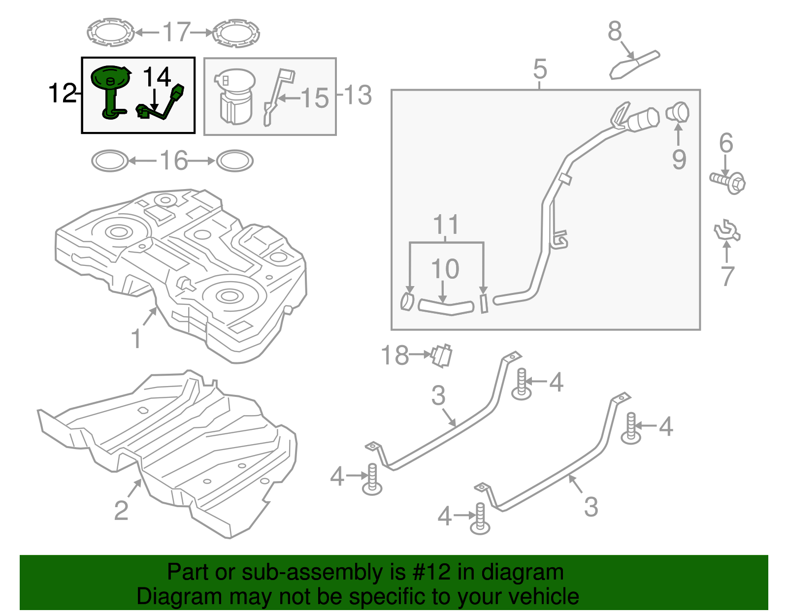 2013-2016 Ford Motorcraft™ Fuel Pump And Sender Assembly PS-947 | OEM ...