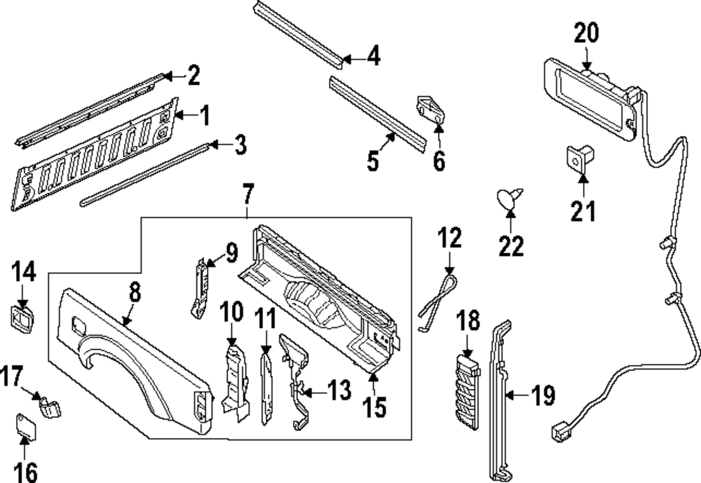 2022-2024 Nissan Frontier Side Panel Assembly 93300-9BY6B | Melloy ...