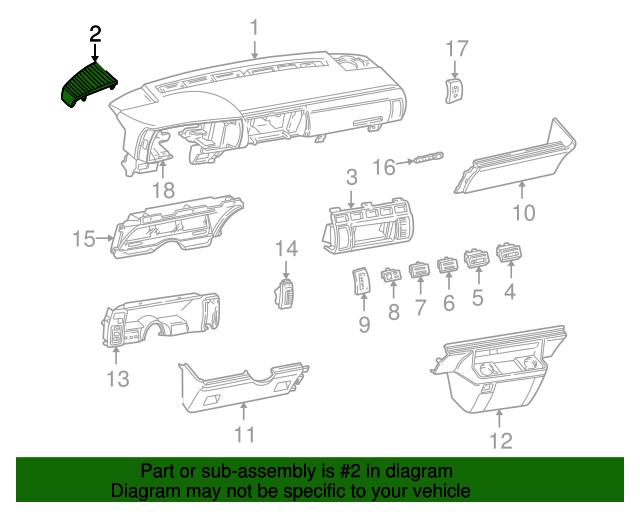 1990-1995 GM Speaker Grille 15568843 | GMPartsDirect.com