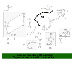 2013-2016 Ford Engine Coolant Overflow Hose DG9Z-18472-V | TascaParts.com