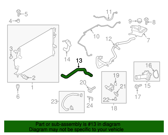 Genuine OEM Ford - Upper Hose DG9Z-8260-E | OEM Ford Parts & Accessories
