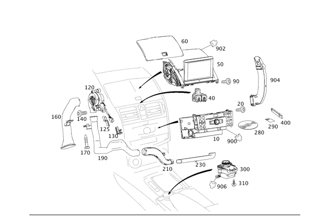 204-870-08-79 - Push-Button Switch 2008-2015 Mercedes-Benz | Mercedes ...