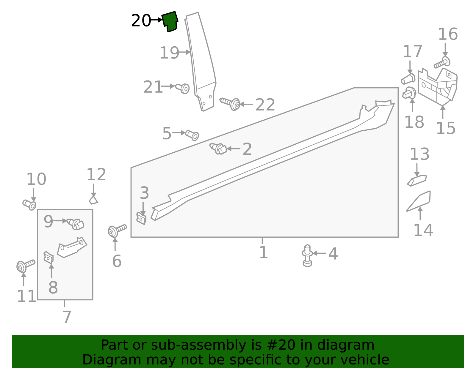 2019-2023 Volkswagen Arteon Pillar Trim Retainer 3G8-853-587-B | OEM VW ...