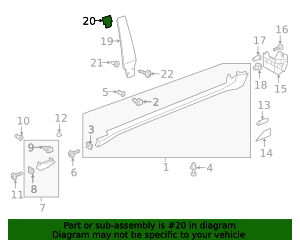 2019-2023 Volkswagen Arteon Pillar Trim Retainer 3G8-853-587-B | OEM VW ...