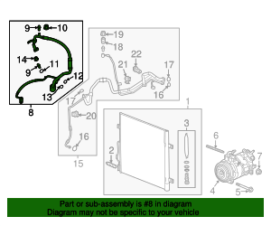 2018-2021 Chevrolet Traverse Air Conditioning Compressor and Condenser ...