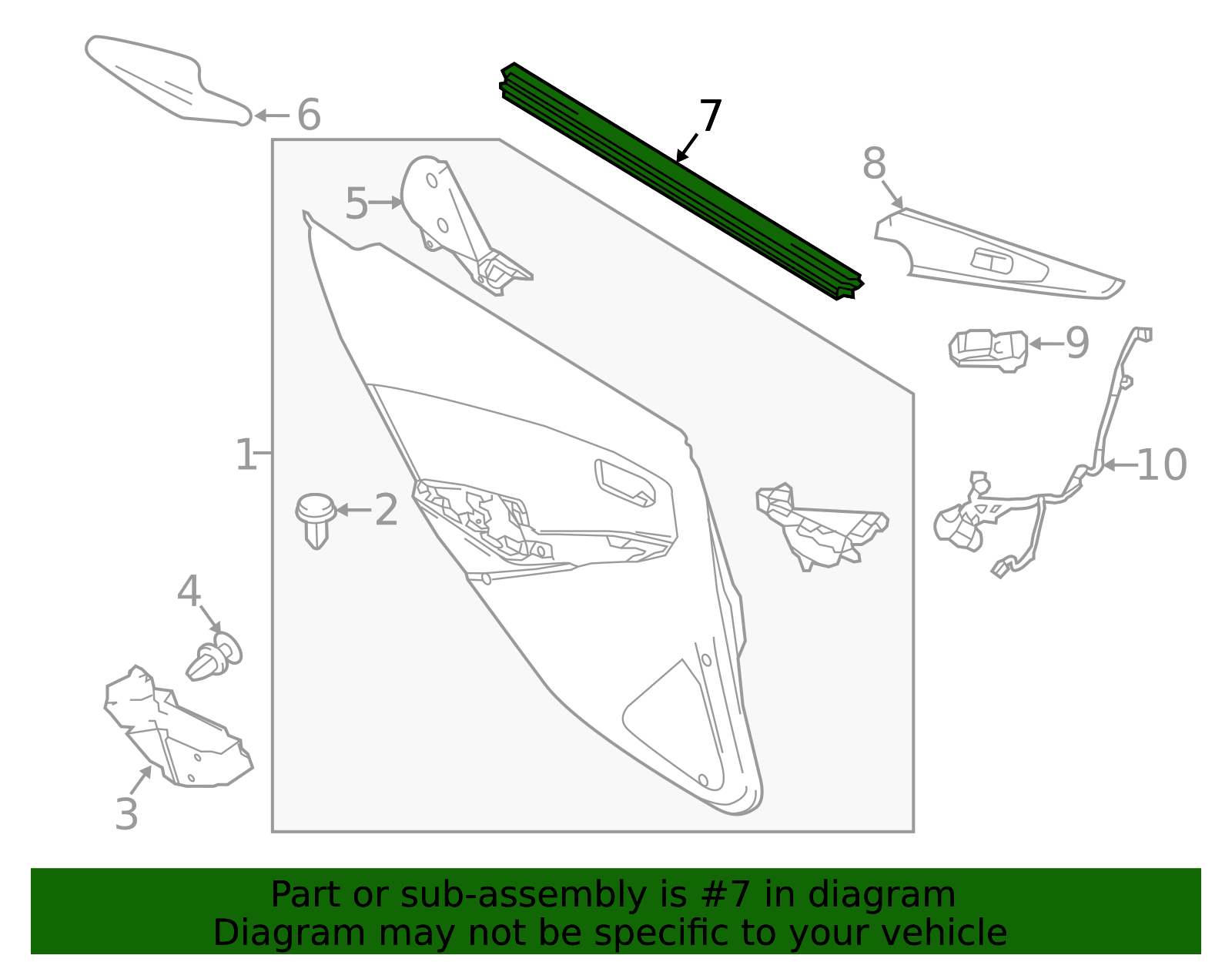 2016-2020 Toyota 2016-2020 Toyota - Belt Weather-Strip 68173-WB002 ...