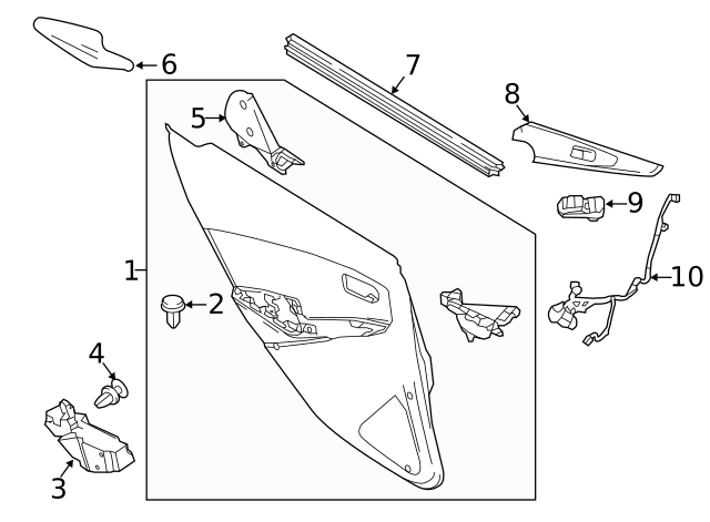 2019-2020 Toyota Yaris Door Interior Trim Panel 67630-WB004 ...